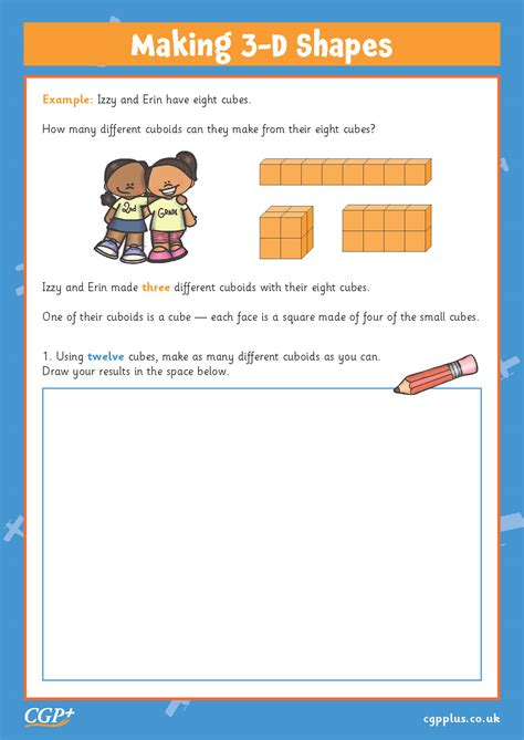 Making 3 D Shapes Problems Year 3 Cgp Plus