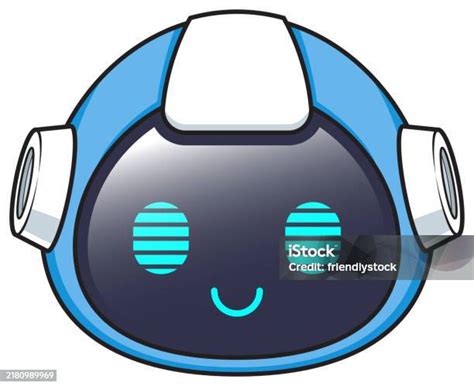 Cute Droid Head Cartoon Illustration Stock Illustration Download