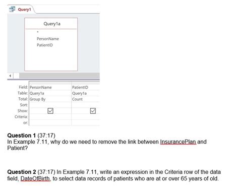 Query1 Queryta Personname Patientin Patientid Queryta