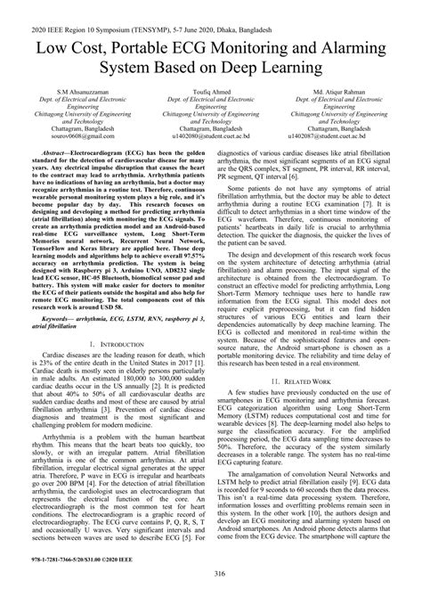 Pdf Low Cost Portable Ecg Monitoring And Alarming System Based On