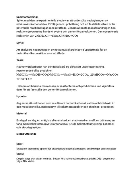 Natriumvätekarbonat Pdf