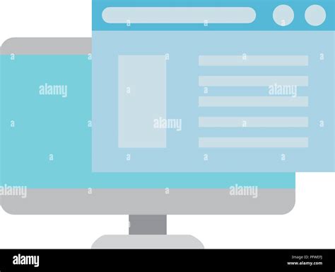 monitor computer with webpage template stock vector image and art alamy