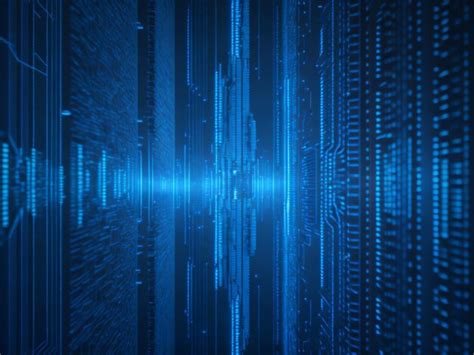 Premium Photo Blue Digital Binary Data On Computer Screen Background