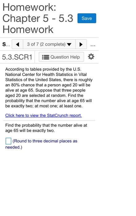 Solved Homework Chapter 5 5 3 Save Homework S 3 Of 7 2