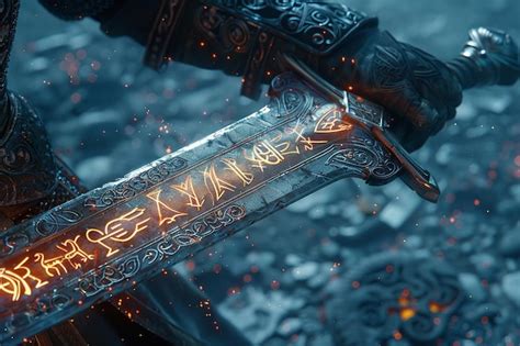 premium photo behold the legendary sword of power its ancient ru