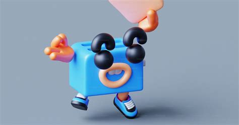 만화 캐릭터가 음식 조각을 들고 있습니다 사진 Unsplash의 토스터 이미지