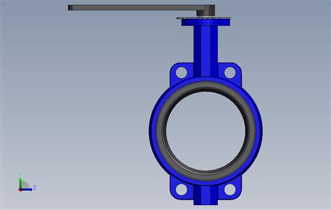 1001阀门dn150手动蝶阀solidworks 2011模型图纸下载 懒石网
