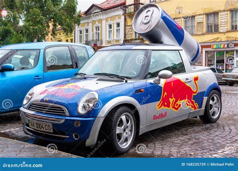 Red Bull Mini Cooper Publicity Car Editorial Stock Image Image Of