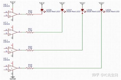 使用运算放大器的简单电池电量指示器电路 知乎