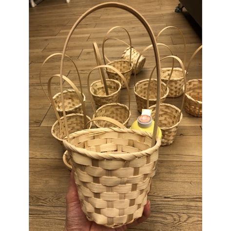 ⚠️台灣現貨⚠️24h內出貨⚠️買10送1⚠️手工籐編 手提籃 小花籃 小竹藍 園藝用品花藝用品畢業糖果生diy多肉植物 蝦皮購物