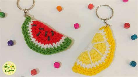 How To Crochet Watermelon Keychain Crochet Tutorials Lemon Crochet🍋
