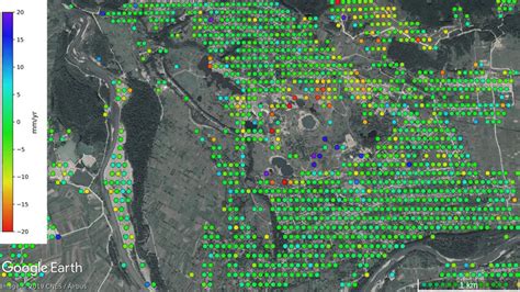 East West Positive In East Direction Deformation Rate Of The Area Of