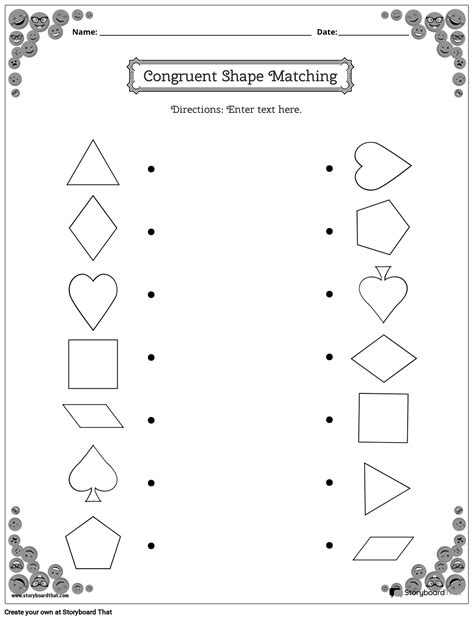 Printable Congruent Shapes Worksheets Geometry Templates Worksheets