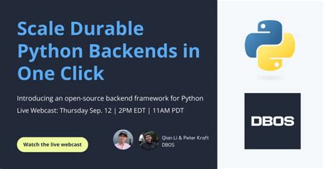 Dbos Inc On Linkedin Introducing Dbos Transact For Python