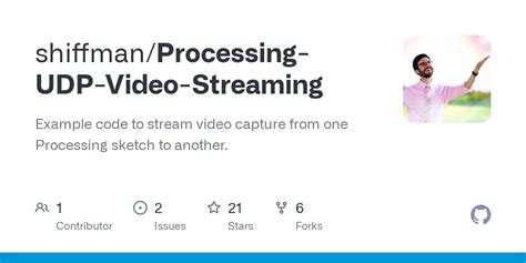 GitHub Shiffman Processing UDP Video Streaming Example Code To