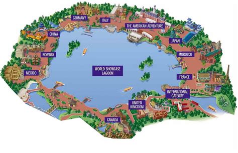 Map Of Disney World S Epcot Theme Park Disney Map Dis