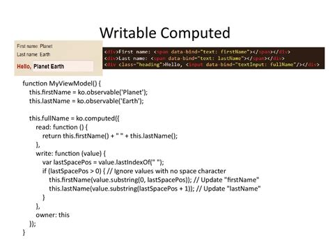 knockout js mvvm library online presentation