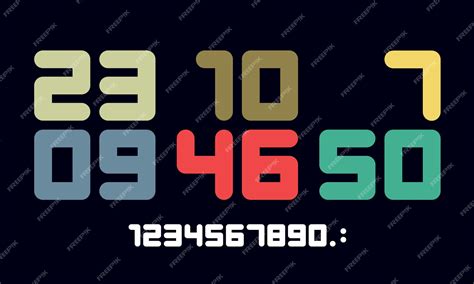 숫자 글꼴입니다 숫자와 숫자가 있는 스포츠 글꼴입니다 기하학적 일반 여분의 굵은 둥근 색상 번호 디자인 창의적인 활자 포스터를 위한 강력한 스포츠 글꼴입니다 벡터