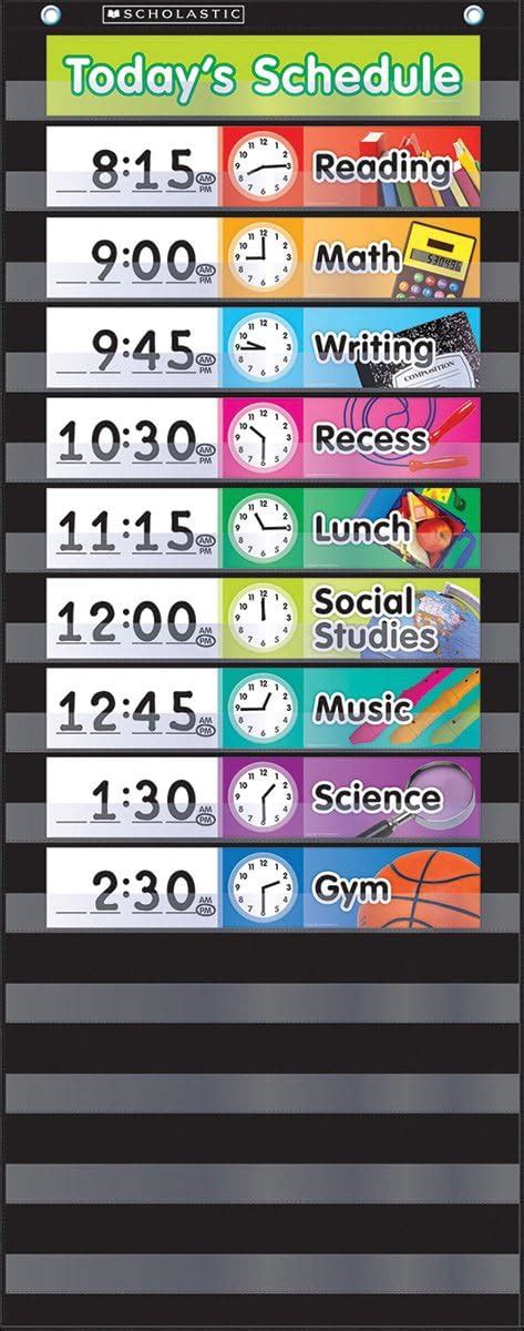 Scholastic Classroom Resources Pocket Chart Daily Schedule