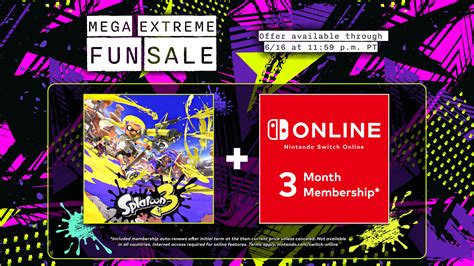 Save On The Splatoon 3 Game And Get A 3 Month Nintendo Switch Online