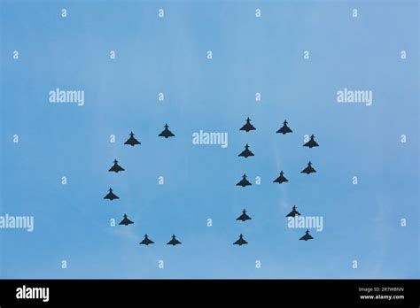 London Uk 17 June 2023 Raf Typhoons Form The Kings Cypher Cr