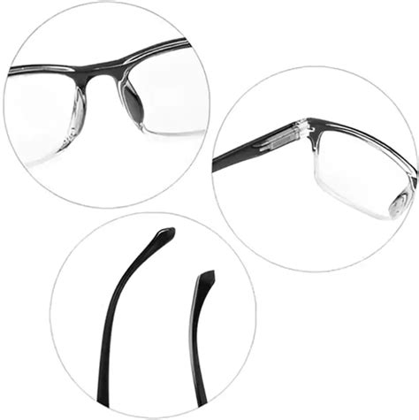 Black Full Frame Blue Light Blocking Computer Reading Glasses For Men