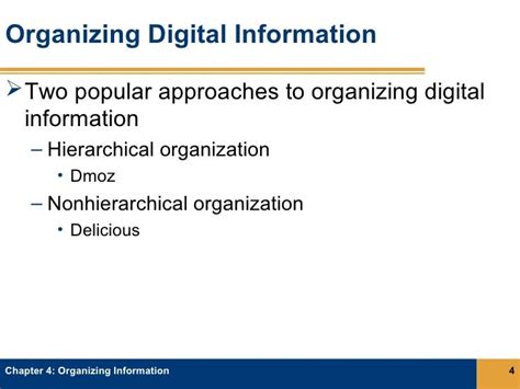 Chapter 4 Organizing Information