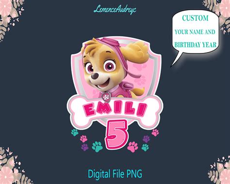 Skye Paw Patrol Birthday Footsaki