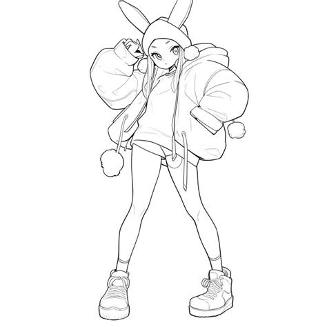 F2u Bunny Girl Base Line Art By Jellieadopts On Deviantart