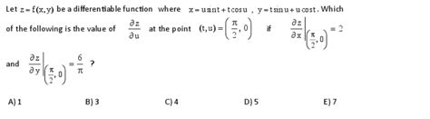 solved let z f x y be a differentiable function where