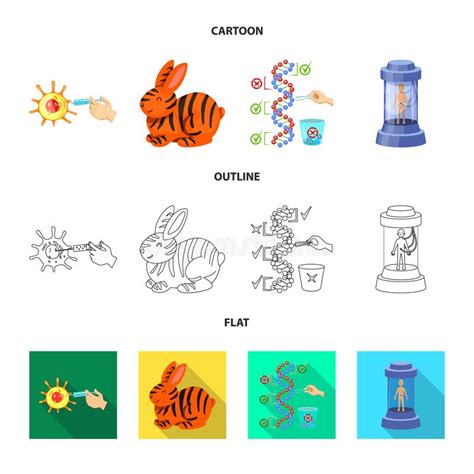Isolated Object Of Test And Synthetic Icon Set Of Test And Laboratory Stock Symbol For Web