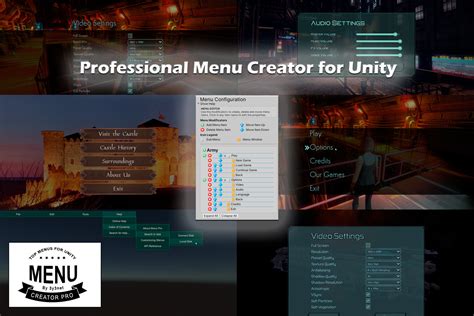 Menu Creator Pro Gui 도구 Unity Asset Store