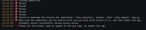 Failing To Deploy Application Community Cloud Streamlit