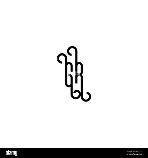 GR Simple Curved Concept Initial Logo Design Black And White Background Stock Vector Image Art