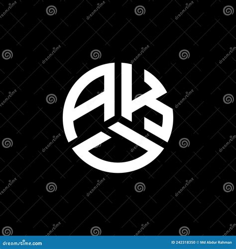 Design De Logotipo Em Letras Akd Em Fundo Branco Conceito De Logotipo