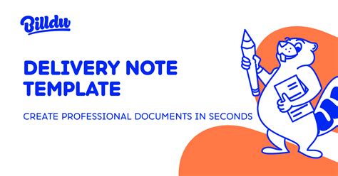 Delivery Note Template Free And Editable Billdu