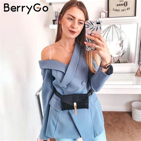 Sexy One Shoulder Asymmetrical Winter Pure Blazers