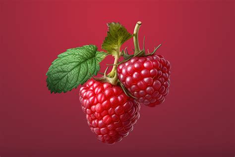 Red Berry With Red Gradient Background Graphic By Motin · Creative Fabrica
