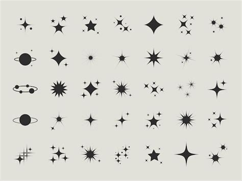 Premium Vector Star Modern Stars Sparkle Star Icon Collection