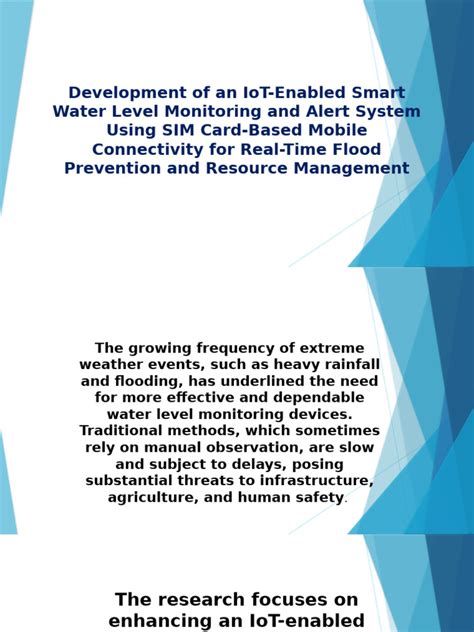 Development Of An Iot Enabled Smart Water Level Monitoring Pdf