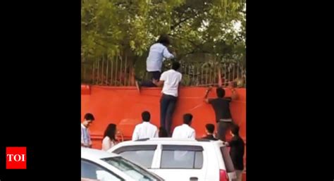Men Scaled Wall Of Delhi University Womens College Passed Lewd