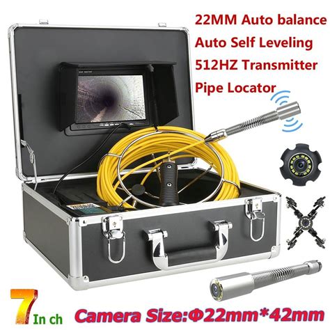 7 Monitor Sewer Pipe Inspection Pipeline Camera Auto Balance Self
