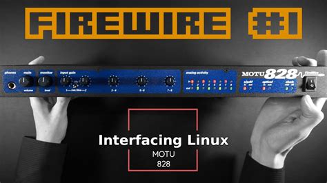 MOTU 828 Interfacing Linux
