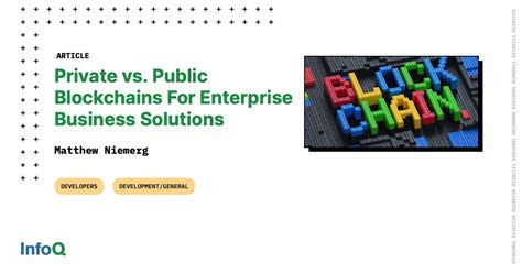 Private Vs Public Blockchains For Enterprise Business Solutions Infoq
