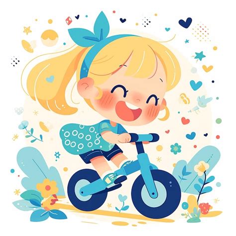 Una Chica De Rochester Monta Una Bicicleta De Equilibrio En Estilo De