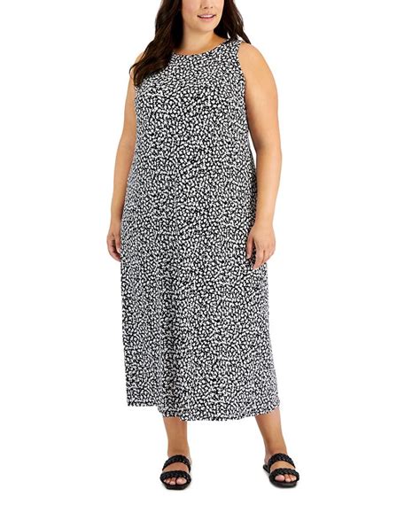 Vince Camuto Plus Size Printed Sleeveless Maxi Dress Macys