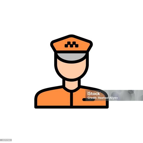 計程車司機圖示簡單的顏色與大綱向量元素的計程車服務圖示為 Ui 和 Ux 網站或行動應用程式向量圖形及更多交通方式圖片 交通方式 人
