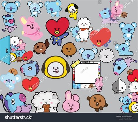 Bt21 Bundle Bt21 Characters Bt21 Svg Stock Vector Royalty Free 2284096471 Shutterstock