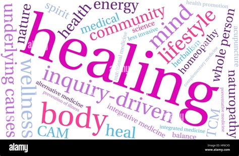 Healing Word Cloud Stock Vector Image And Art Alamy