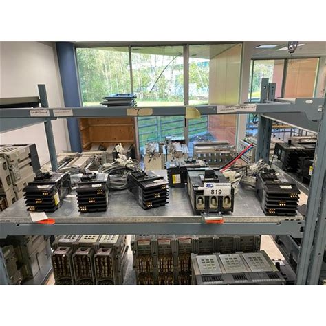 Shelf Of Assorted Air Circuit Breakers And Switches